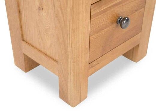Interiors | Three Drawer Oak Bedside Locker - Hampton Oak