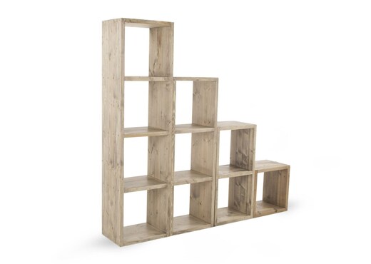 Interiors | Four section Wood Display Unit - Cube