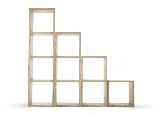 Interiors | Four section Wood Display Unit - Cube