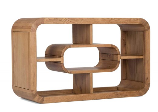 Interiors | Oak TV Unit - Curved
