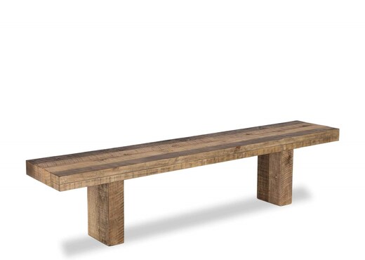 Interiors | Rustic Reclaimed Pine 3 Seater Dining Bench - Polygon