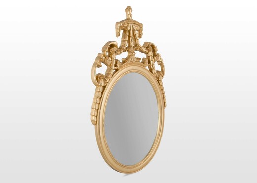 Interiors | Antique Rococo Style Gold Oval Mirror - Eliza