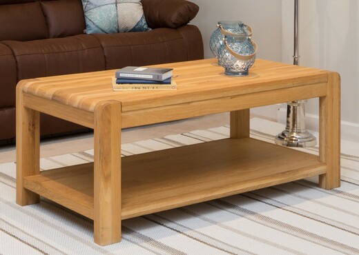 Interiors | Contemporary Solid Oak Coffee Table - Milton
