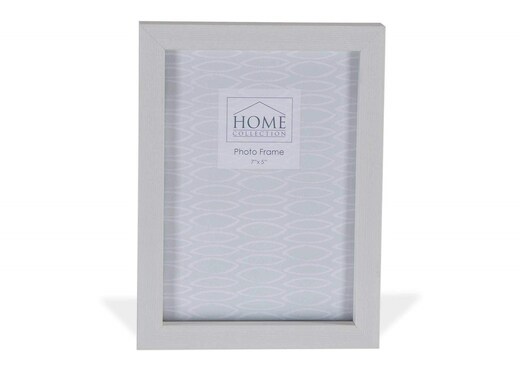 Interiors | 7x5 Inch Light Grey Photo Frame - Home Collection