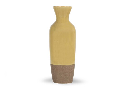 Interiors | Yellow and Tan Ceramic Vase - Luka