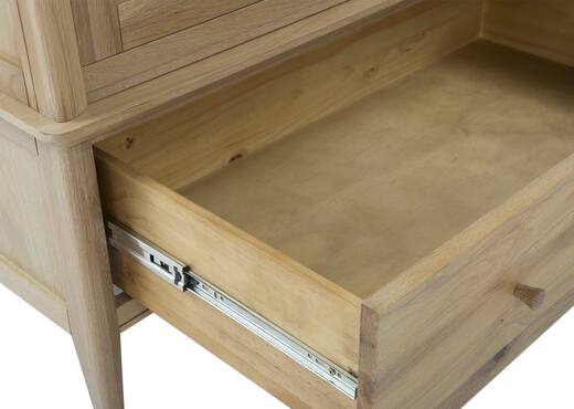 Interiors | 2 Door 1 Drawer Natural Oak Wardrobe - Arc