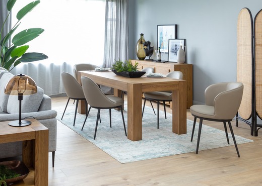 Interiors | 180cm Smokey Oak Dining Table - Morgan