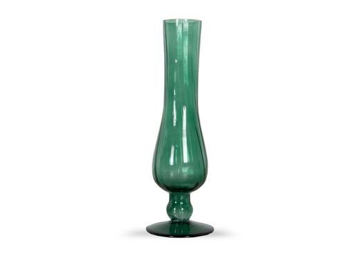Interiors Small Green Glass Vase Bariro